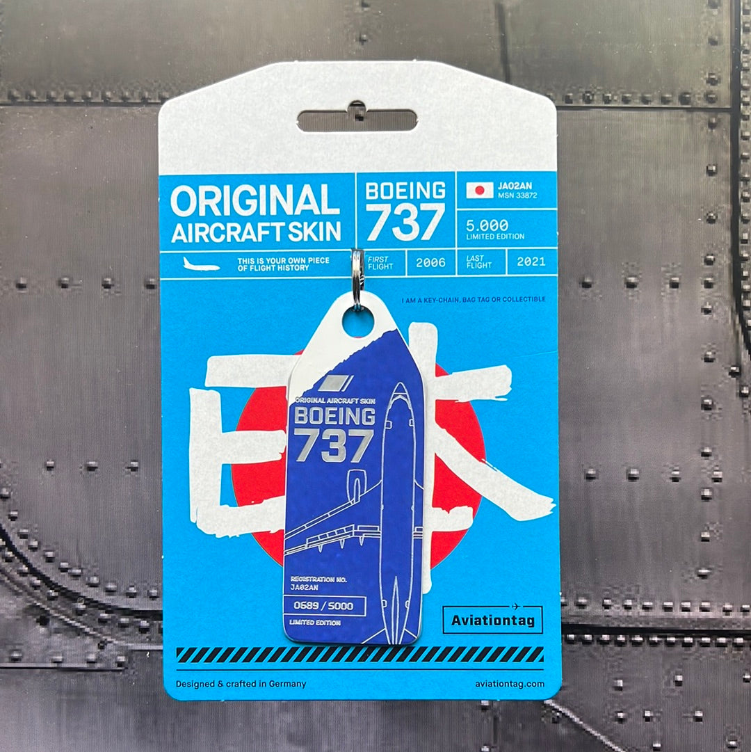 Aviationtag Boeing B737 ANA White/Blue Aircraft Skin Tag (G-CELR) 689