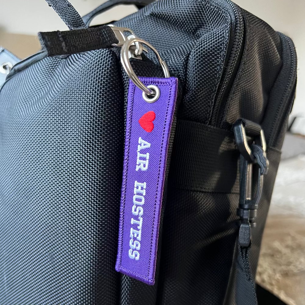 Air Hostess Mini Luggage Tag – Come Fly With Me Keychain