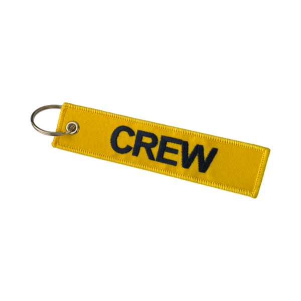 Crew Luggage Tag - Yellow / Navy - 100% Embroidered | Aviamart.com