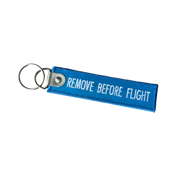 Boeing "Remove Before Flight" Licenced Keychain - Blue/White