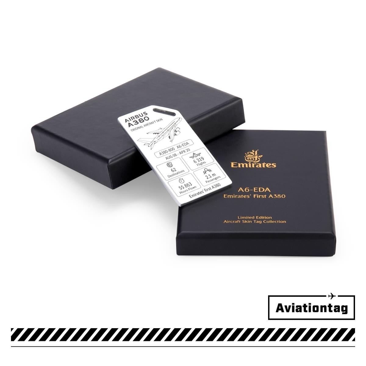 Emirates Airbus A380 Aircraft Skin Tags - A6-EDA (World Collection)