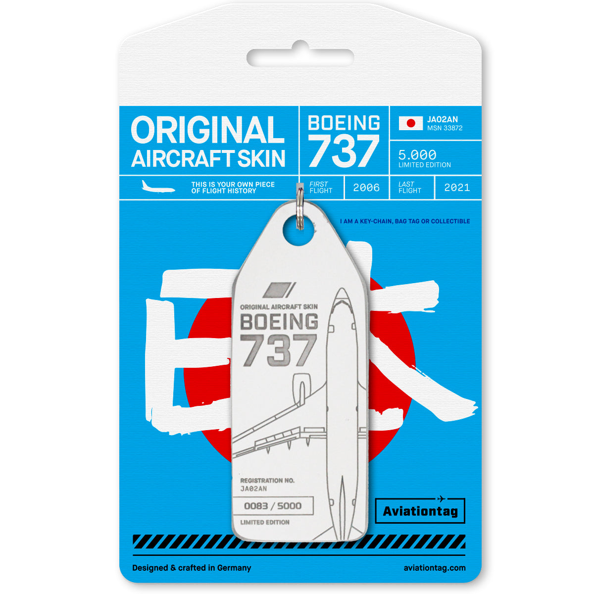 Aviationtag Boeing B737 ANA White Aircraft Skin Tag (G-CELR)
