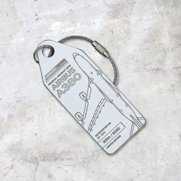 Aviationtag A380 White Aircraft Skin Tag - Singapore Airlines 9V-SKE