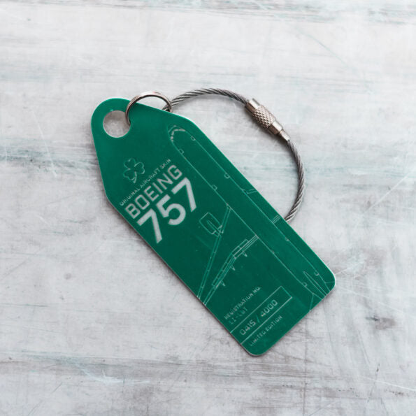 Aviationtag Aer Lingus B757 Aircraft Skin Tag in Green (EI-LBT)