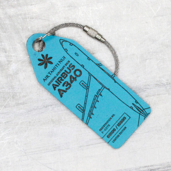Aviationtag Air Tahiti Nui A340 Aircraft Skin Light Blue Tag - F-OJTN