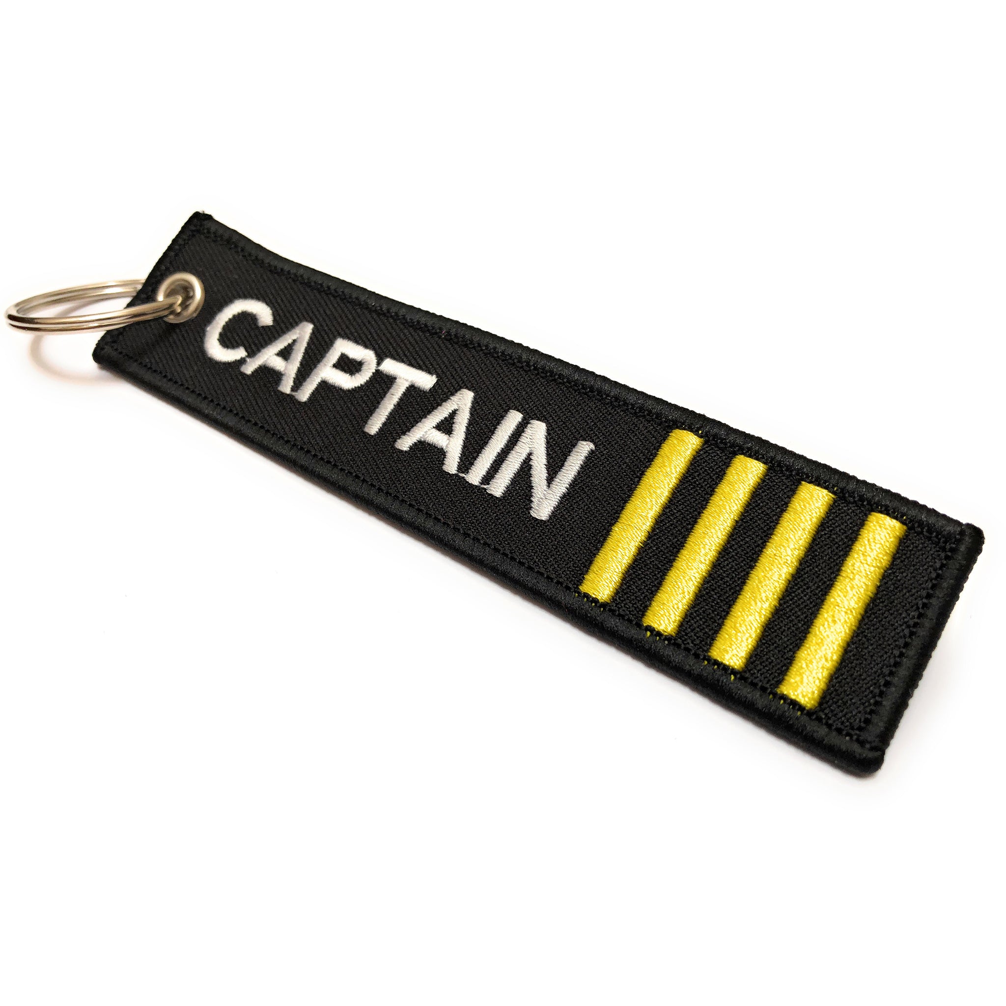 Captain Luggage Tag | Keychain | 4 Gold Stripes | aviamart®