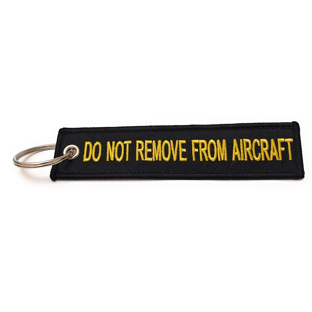 Embroidered Crew DNR Luggage Tag - Black / Yellow Aviamart
