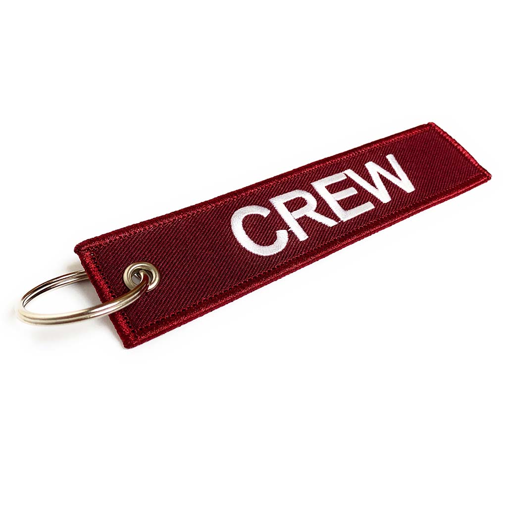 Crew Luggage Tag | Cherry Red and White | Aviamart.com