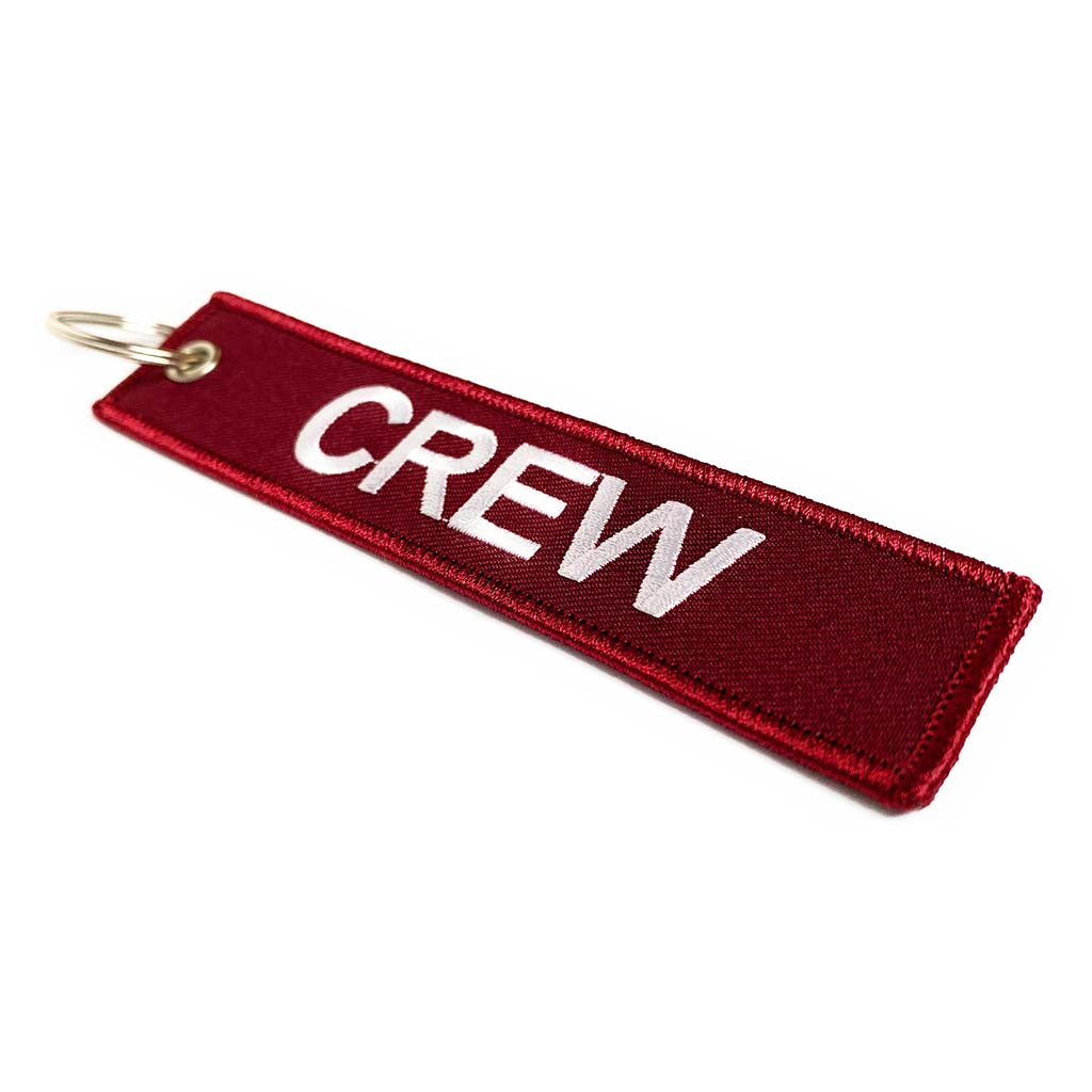 Crew Luggage Tag | Cherry Red and White | Aviamart.com