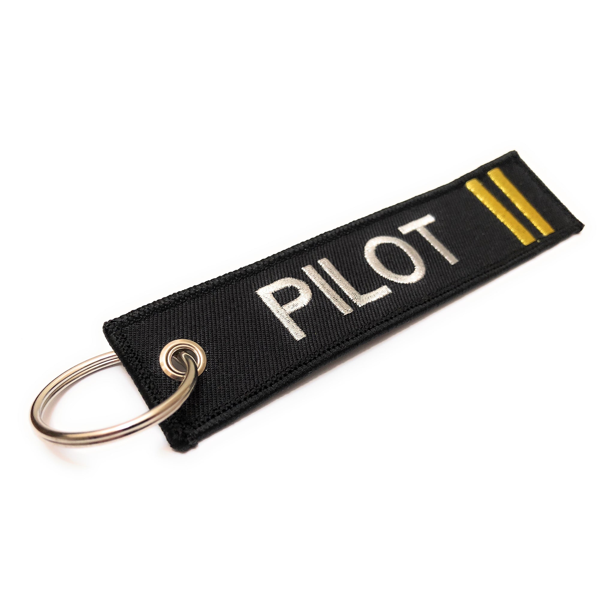 Pilot Keychain | Luggage Tag | 2 Gold Stripes | aviamart®