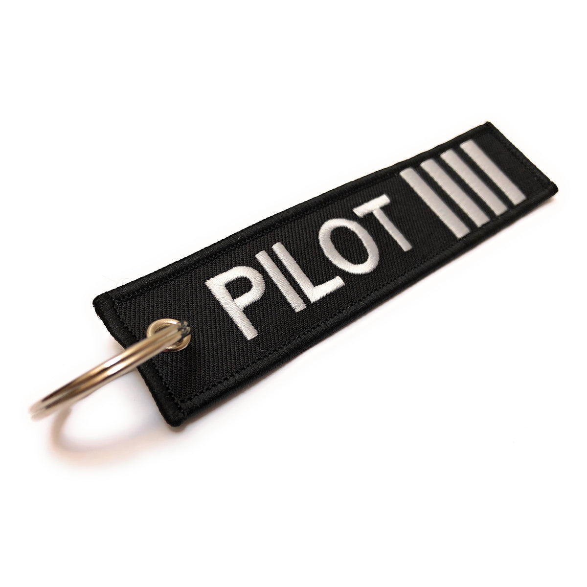 Pilot Keychain | Luggage Tag | 4 Silver Stripes | aviamart®
