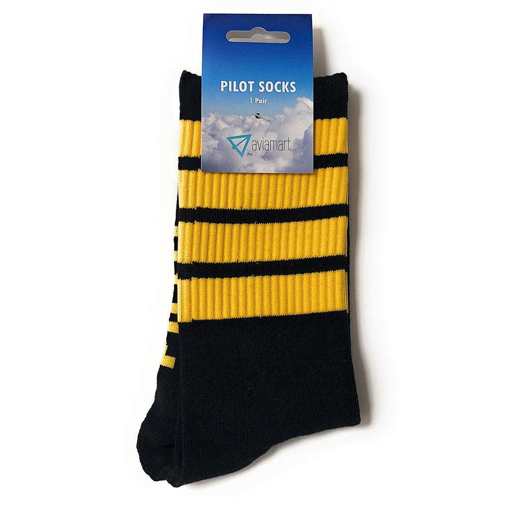 Pilot Men's Socks | Organic Cotton | 4 Stripes | UK Size 9-11