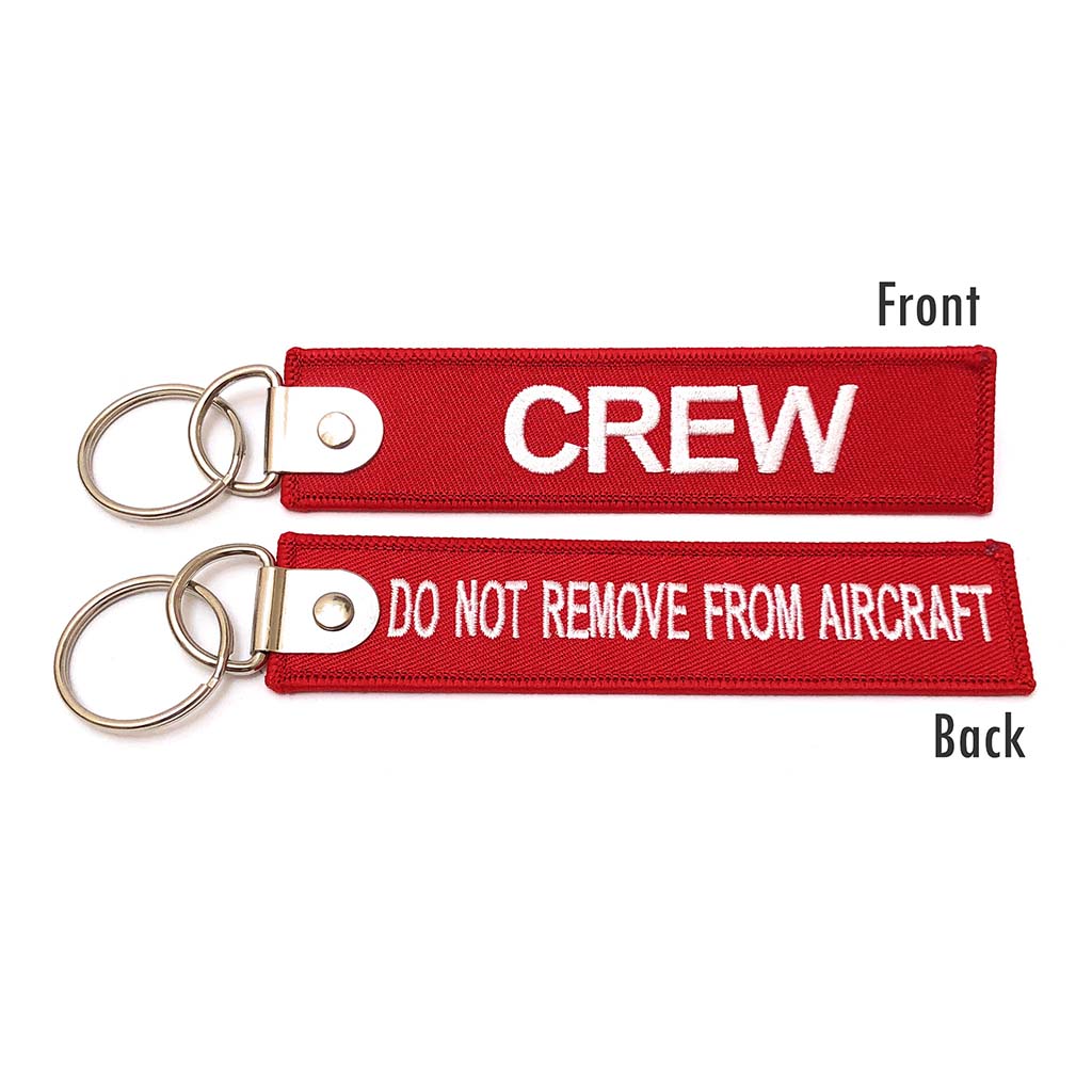Premium Crew Luggage Tag in Red / White | Aviamart®
