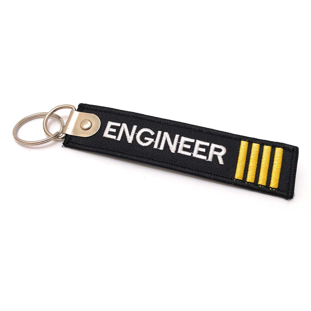 Premium Engineer Luggage Tag - 4 Stripes Gold | Aviamart®