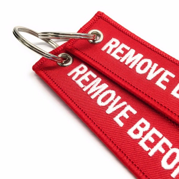 Remove Before Flight Keychain | Set of 2 | Red/White | aviamart®